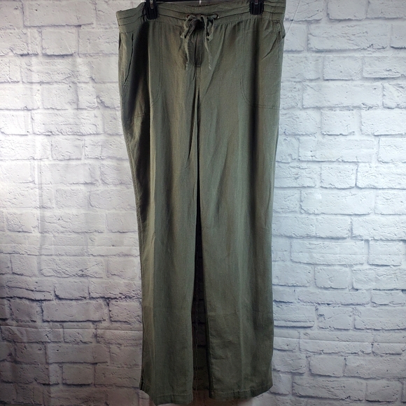 Per Se | Pants & Jumpsuits | Per Se Solid Pull On Drawstring Soft Linen ...